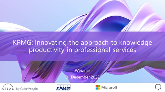 KPMG Knowledge Productivity Webinar Microsoft Office 365